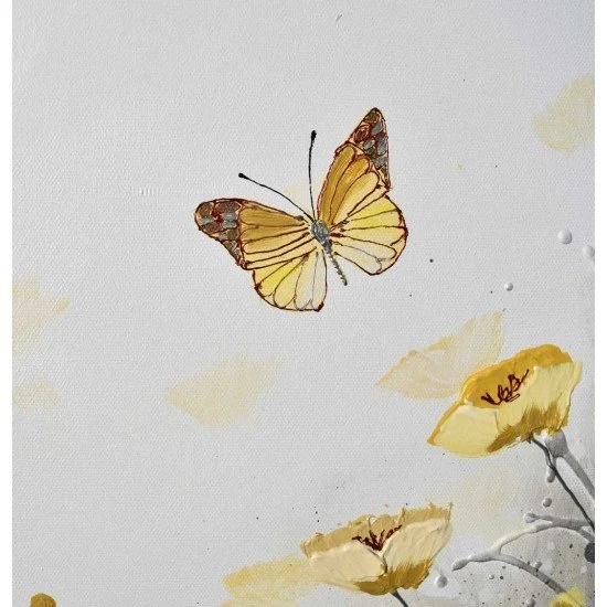 Original painting Yellow Butterfly Dance A. Dagg